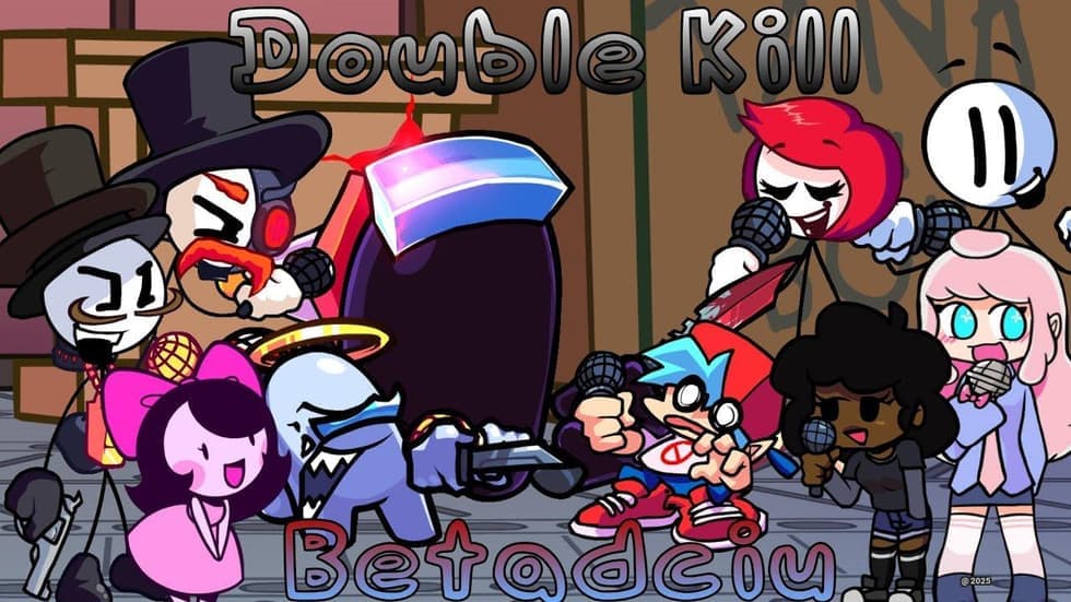 FNF Double Kill But Everyone Sings It - A Massive Character Mashup ...